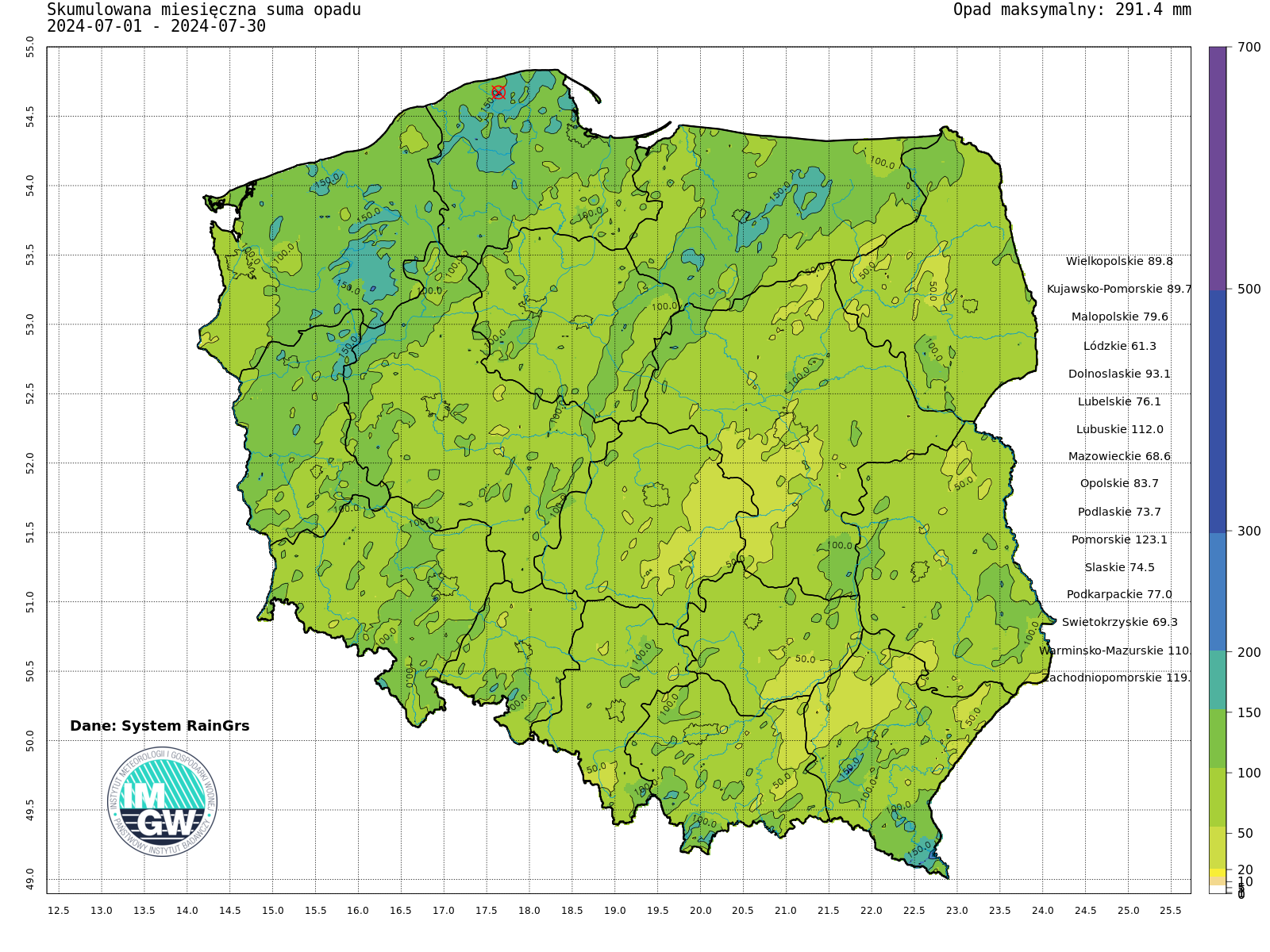 Prognoza meteorologiczna i szczegółowa prognoza hydrologiczna na kolejne 7 dni (02-08.08.2024 r ...