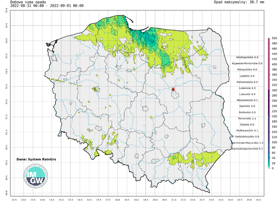 IMGW-PIB: Prognoza meteorologiczna i szczegółowa prognoza hydrologiczna dla Polski na najbliższy ...